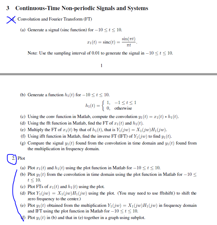 3 Continuous-Time Non-periodic Signals and Systems | Chegg.com