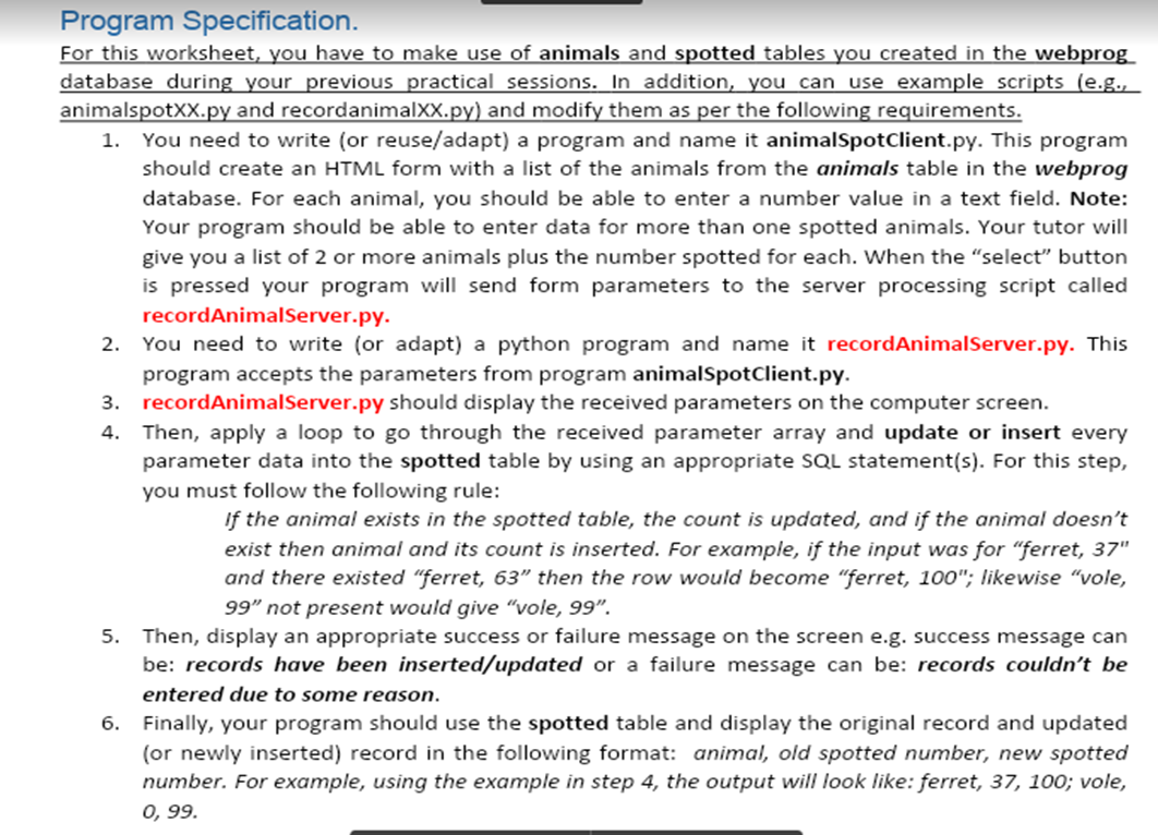 2. Program Specification. For this worksheet, you | Chegg.com