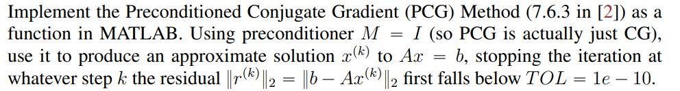 Preconditioned Conjugate-Gradient Algorithm (with | Chegg.com