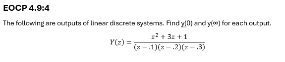 Solved ЕОСР 494the Following Are Outputs Of Linear
