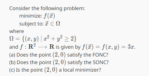Solved Consider the following problem: minimize: f(x) | Chegg.com