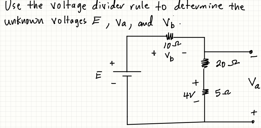 Solved Use the voltage divider rule to determine theunknown | Chegg.com