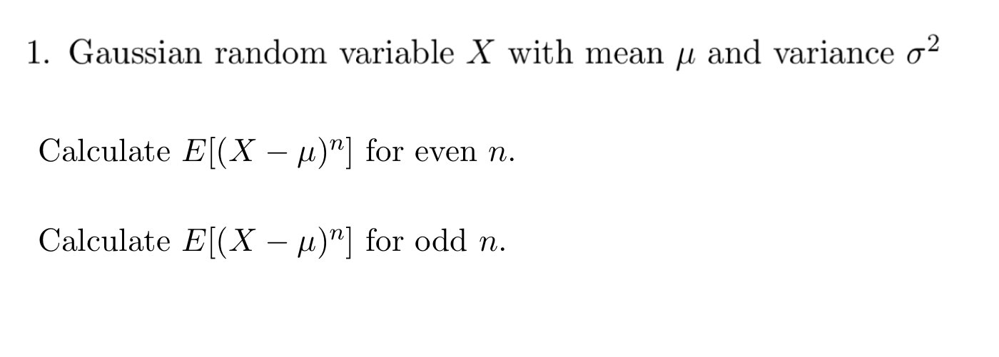 Solved 1. Gaussian random variable X with mean y and | Chegg.com