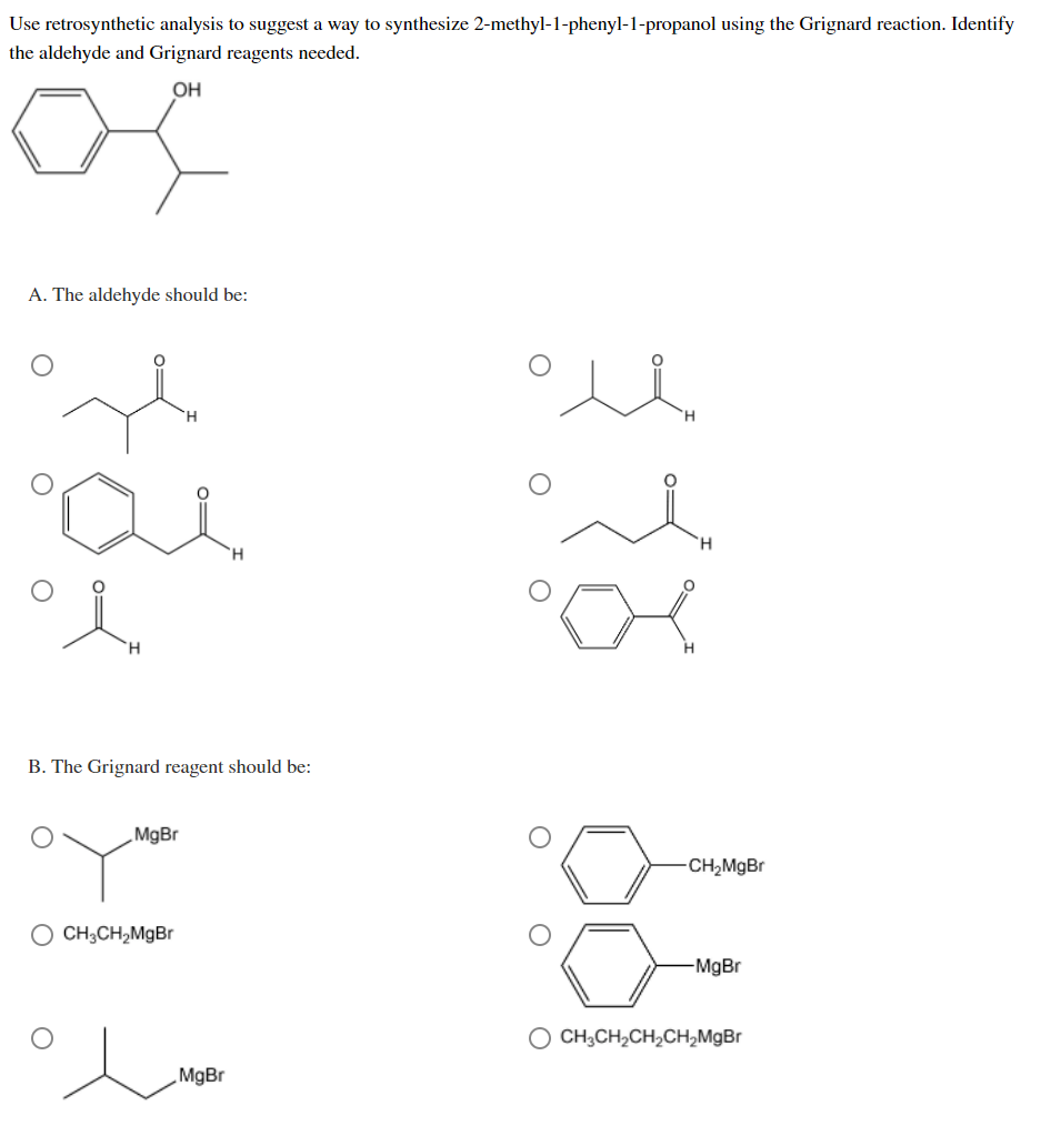 Use Retrosynthetic Analysis To Suggest A Way To Synthesize 1 Phenyl 1 ...