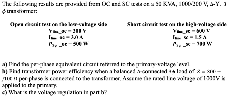 Solved The following results are provided from OC and SC | Chegg.com