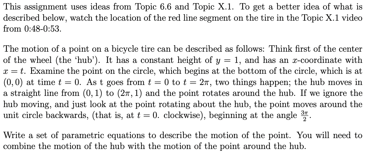 This assignment uses ideas from Topic 6.6 and Topic | Chegg.com