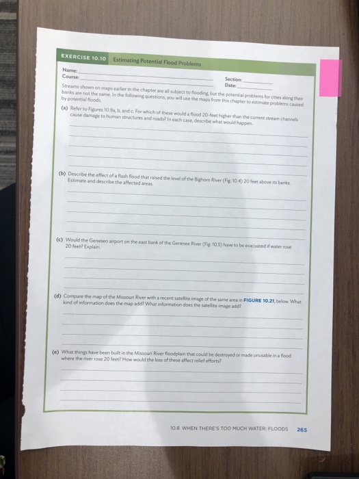 EXERCISE 10.6 Recognizing Drainage Patterns Section:- | Chegg.com