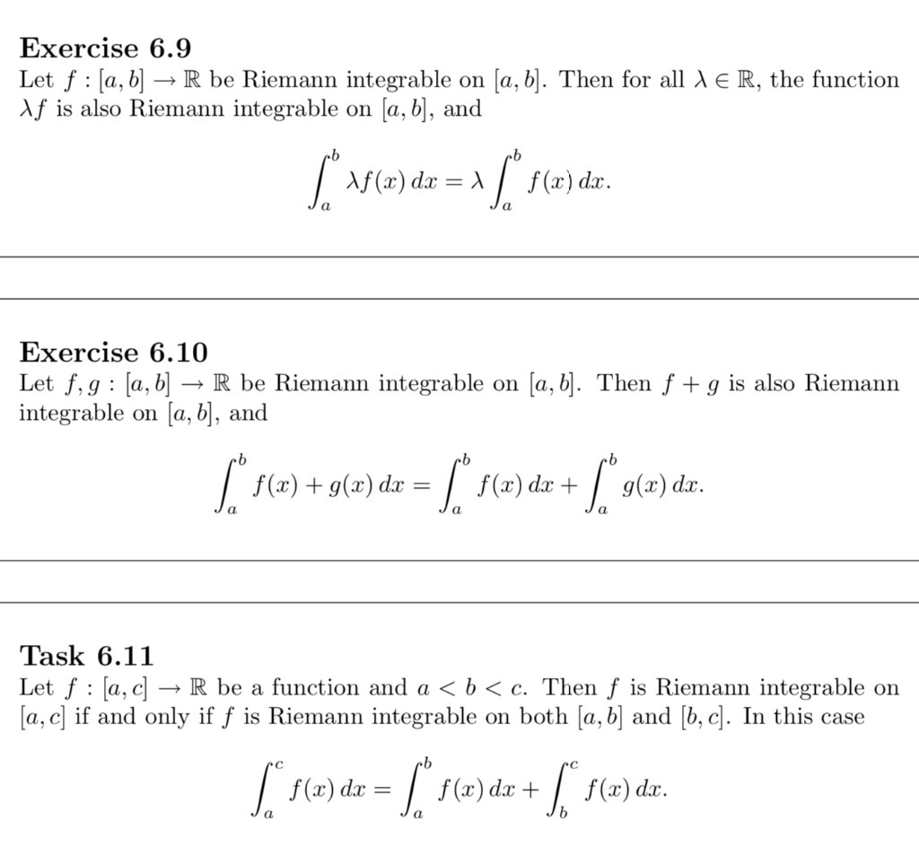 Solved Exercise 6.9 Let f : [a, b] → R be Riemann integrable | Chegg.com