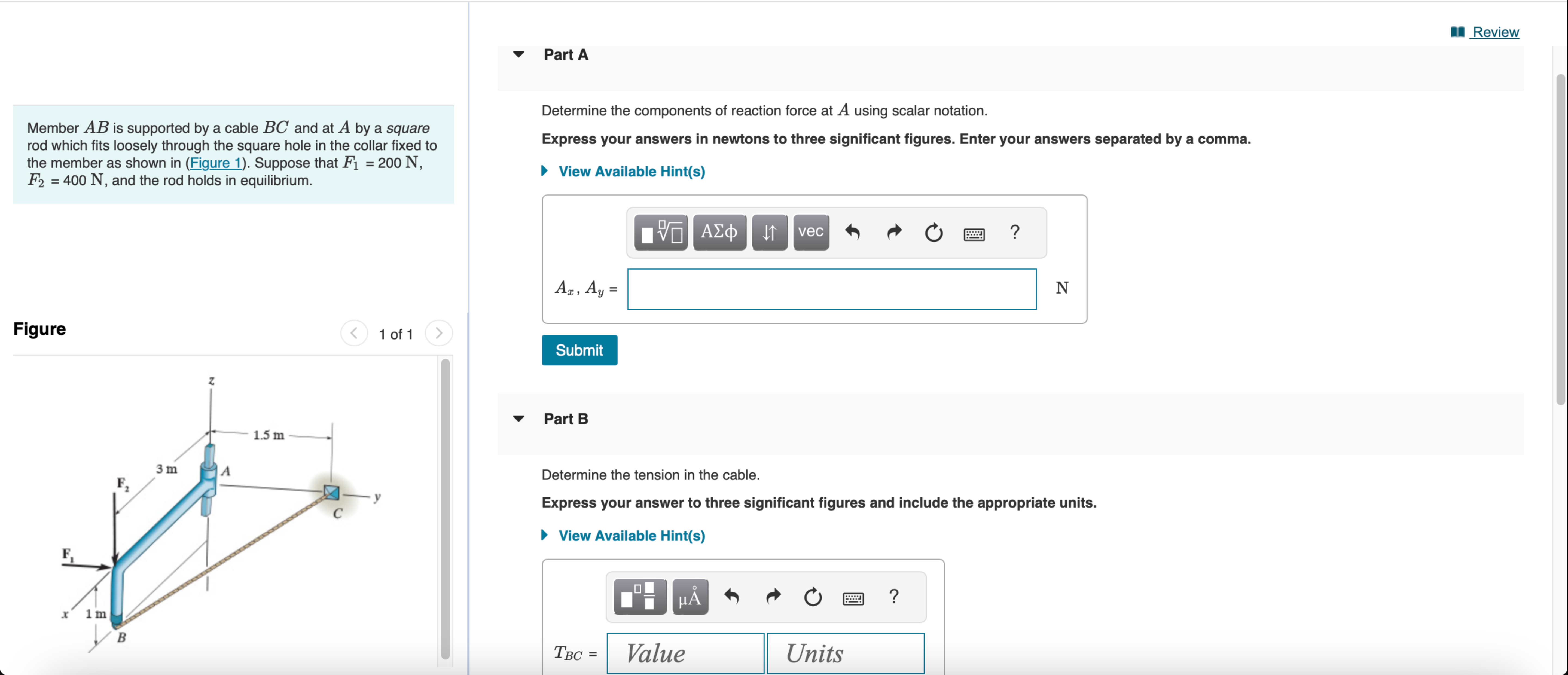 Solved Please correctly answer parts A and C! ﻿I submitted | Chegg.com