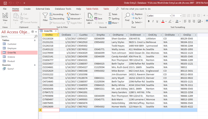Solved Complete the following tasks in Mirosoft Access using | Chegg.com