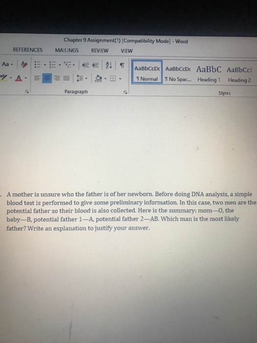 Solved Chapter 9 Assignment(1) [Compatibility Mode] Word T | Chegg.com