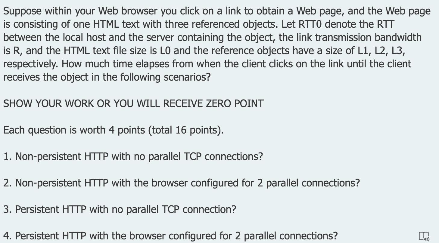 Solved Suppose within your web browser you click on a link | Chegg.com
