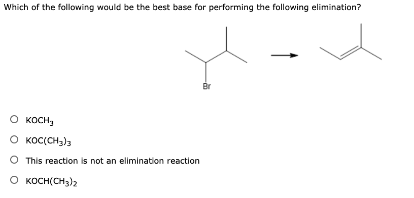 Solved Which of the following would be the best base for | Chegg.com
