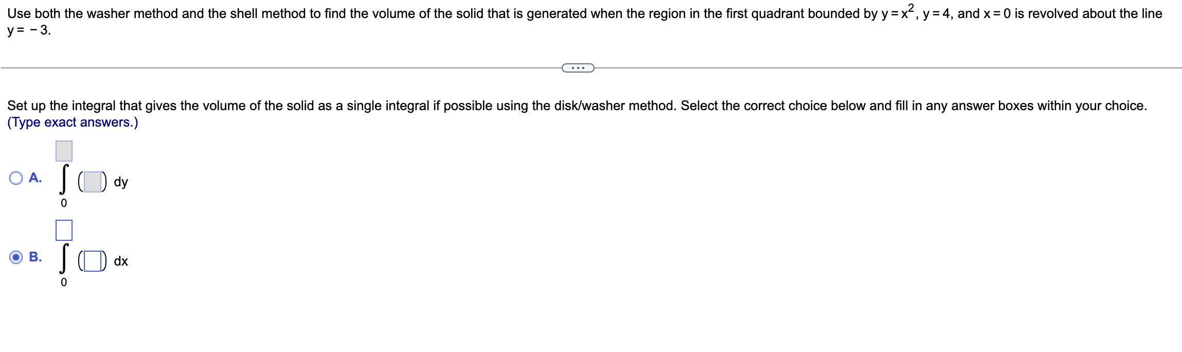 Solved Use both the washer method and the shell method to | Chegg.com