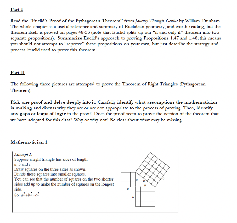 Solved Project 2: Theorem of Right Triangles why does it | Chegg.com