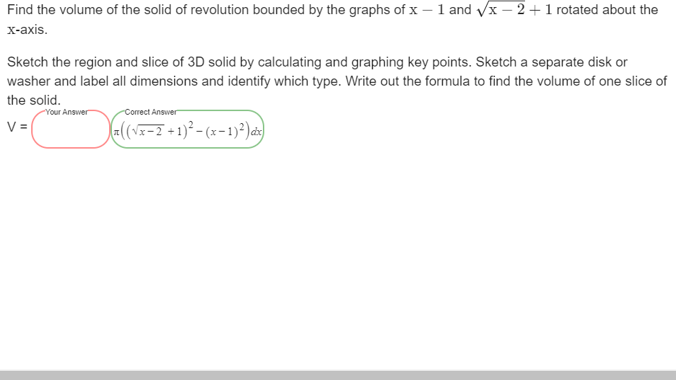 Solved Please solve this by using washer method Solve | Chegg.com