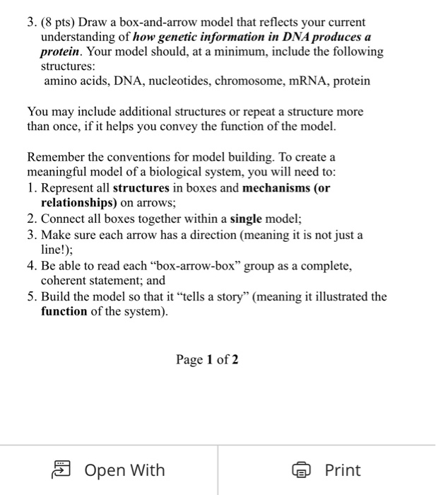 Solved 3. (8 pts) Draw a box-and-arrow model that reflects | Chegg.com