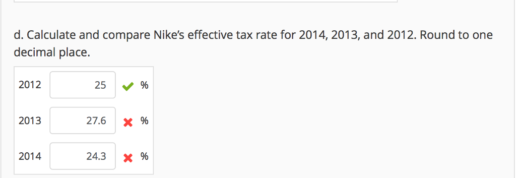 Recording Income Tax Expense Nike, Inc., reports the | Chegg.com