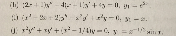 Solved Use reduction of order method to solve the following | Chegg.com