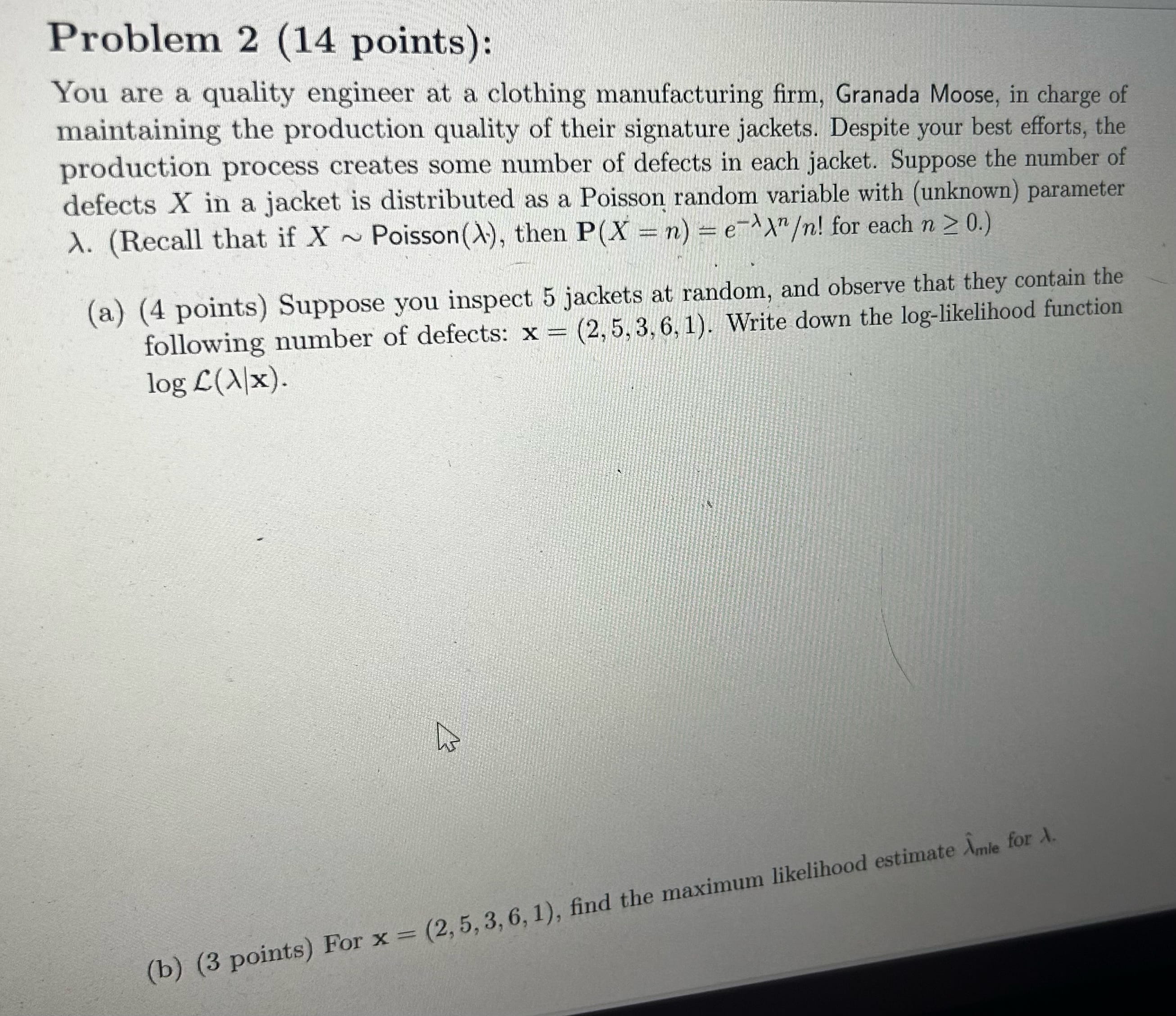 Solved Problem 2 (14 points): You are a quality engineer at | Chegg.com