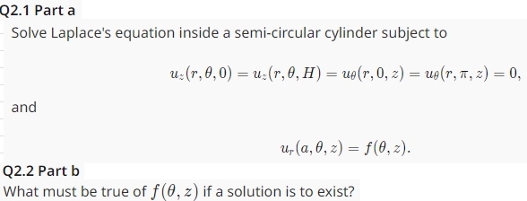 Solved Q2.1 ﻿Part aSolve Laplace's equation inside a | Chegg.com