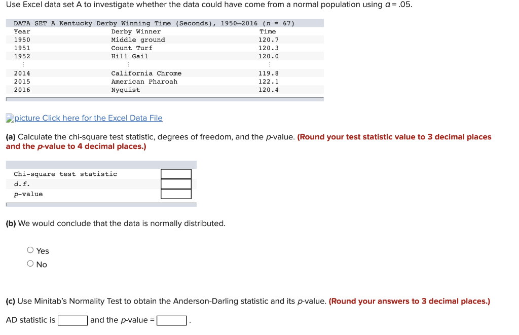 Use Excel data set A to investigate whether the data | Chegg.com