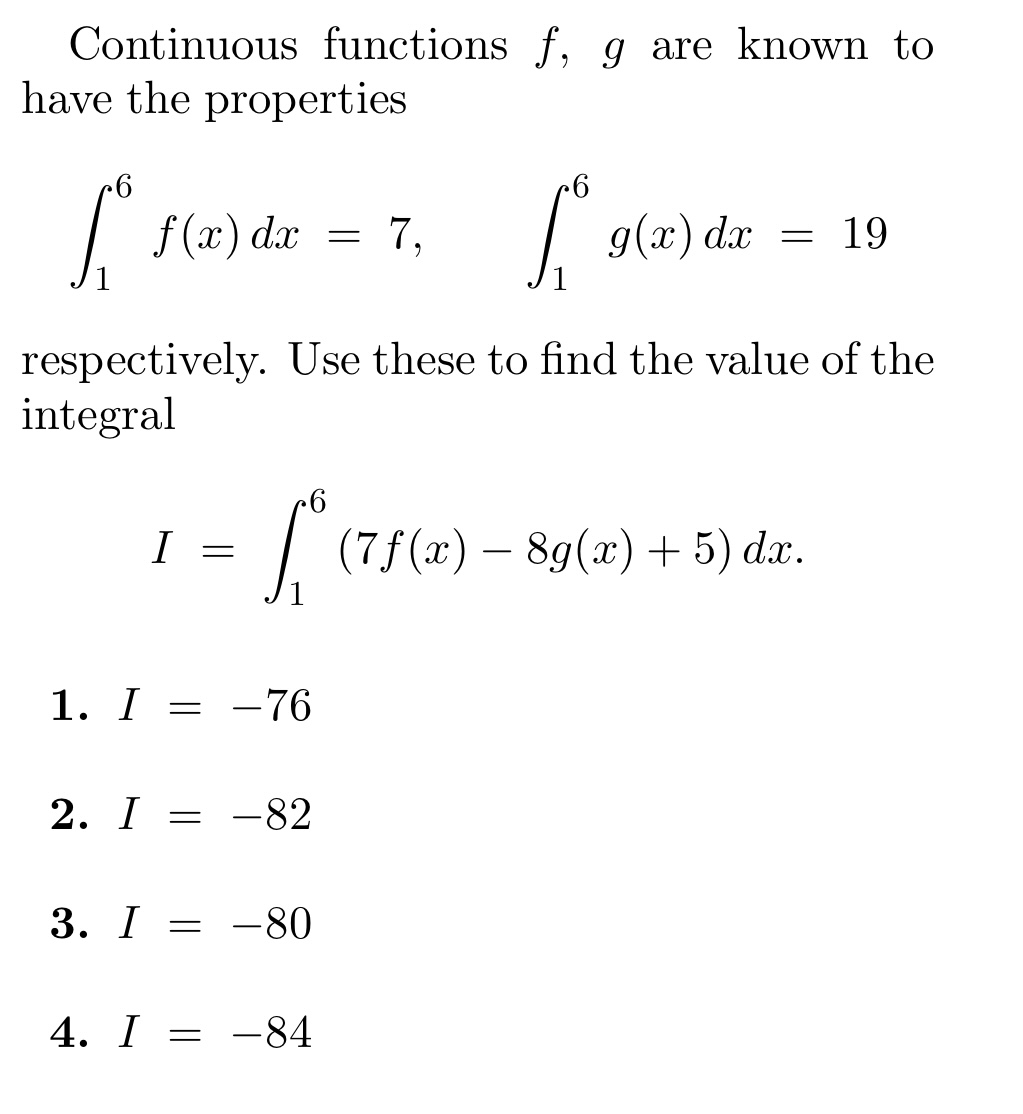 Solved Continuous functions f,g ﻿are known tohave the | Chegg.com