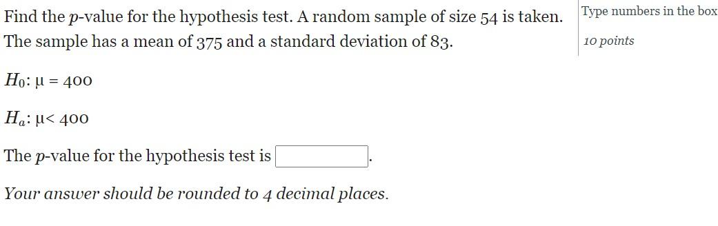 Solved Find the p-value for the hypothesis test. A random | Chegg.com