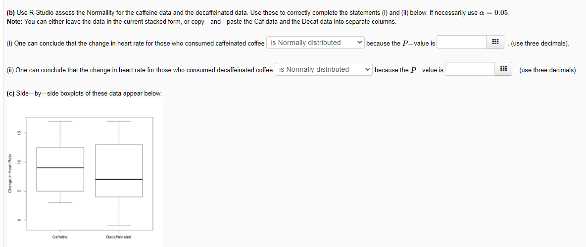 Solved CafData 1 4 2 2 DecafData 14 10 9 17 5 3 7 4 15 5 6 6 | Chegg.com