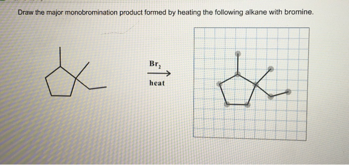 Solved Draw the major monobromination product formed by | Chegg.com