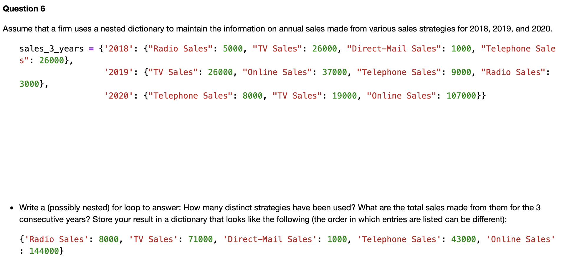 Solved Question 6 Assume that a firm uses a nested | Chegg.com