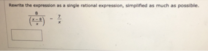 Solved Rewrite the expression as a single rational | Chegg.com