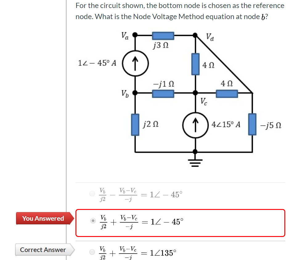 Solved For the circuit shown, the bottom node is chosen as | Chegg.com