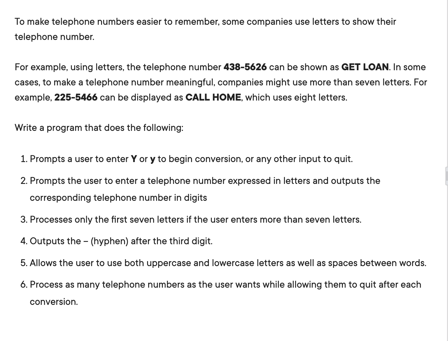 Solved To make telephone numbers easier to remember, some | Chegg.com