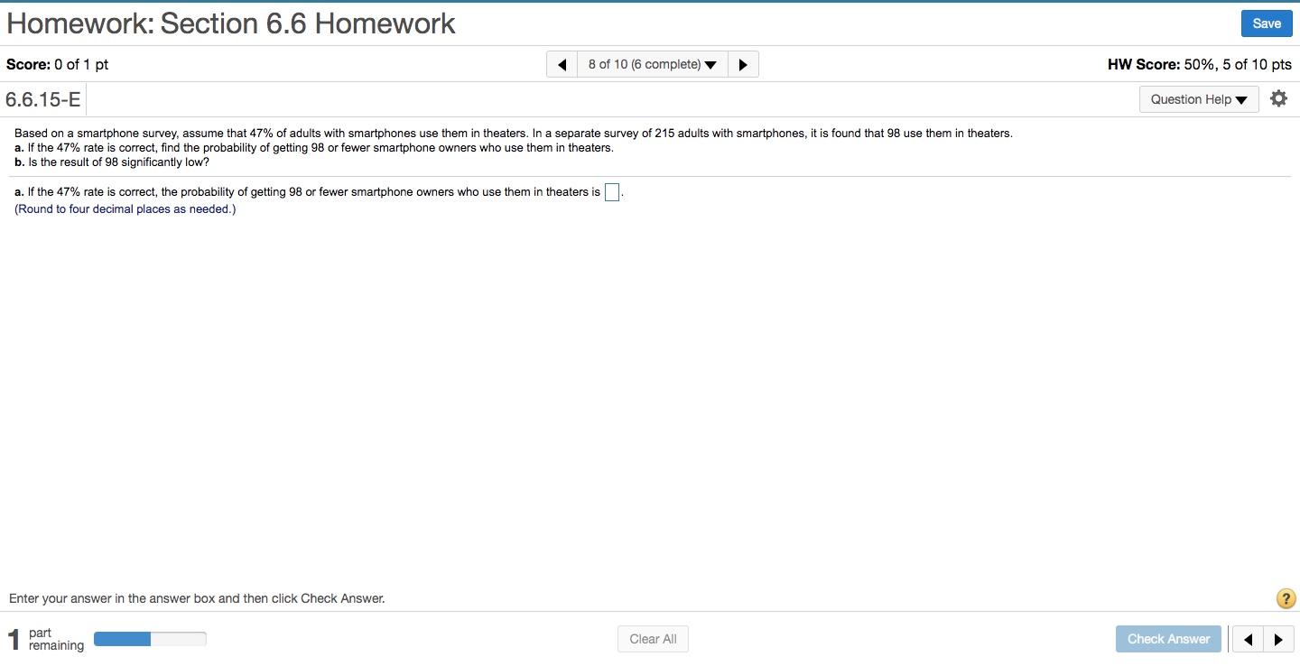 Solved Homework Section 6 6 Homework Save Score 0 Of 1 Pt