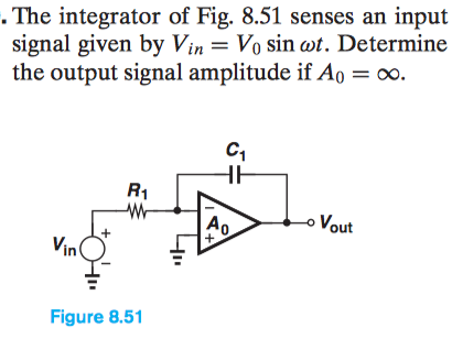 Solved . The integrator of Fig. 8.51 senses an input signal | Chegg.com