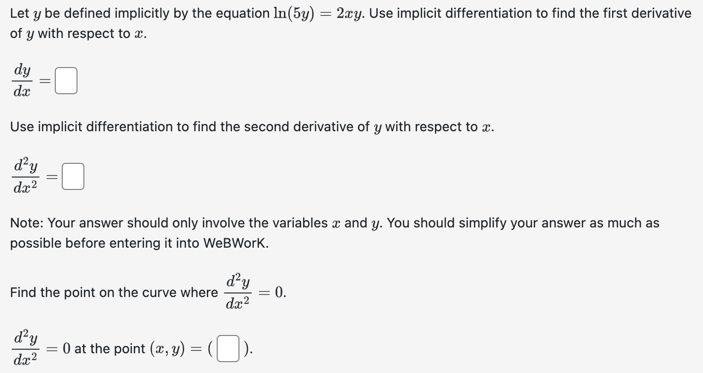 Solved Let y be defined implicitly by the equation | Chegg.com