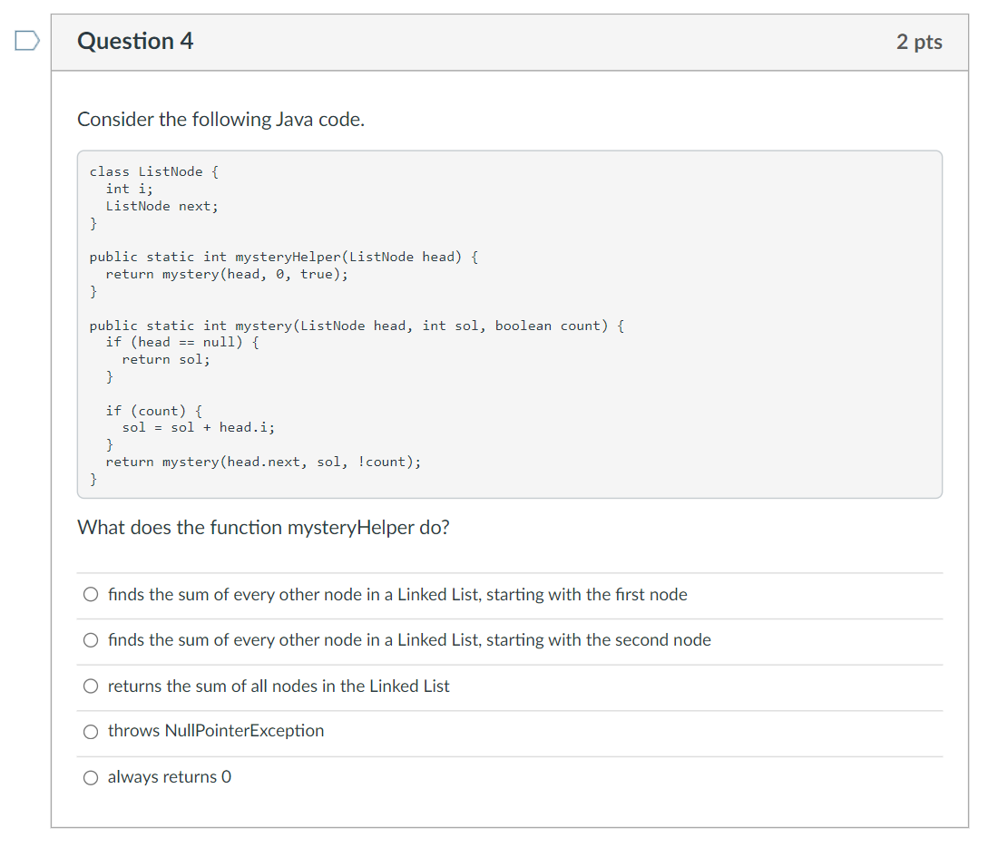 Solved Question 1 1 pts HashMap insertion performance (using | Chegg.com