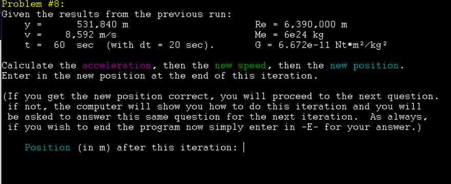 Solved This is not a coding question this is a physics | Chegg.com