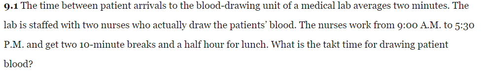 Solved 9.1 The time between patient arrivals to the | Chegg.com