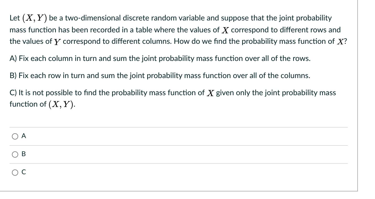 Solved Let X Y Be A Two Dimensional Discrete Random 