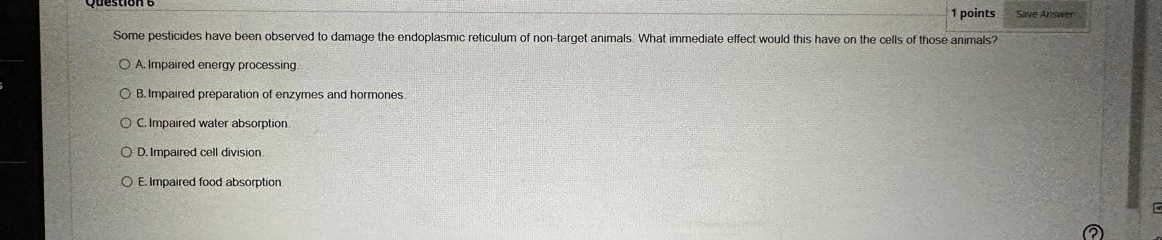 Solved Some pesticides have been observed to damage the | Chegg.com