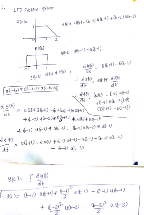 Solved LTT System give ス(E)= 2. で- +4-2) ut d y(t) dt 2 | Chegg.com