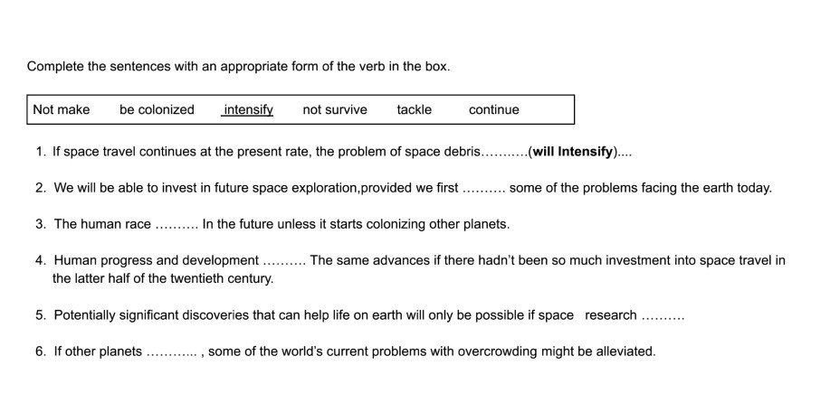 Complete the sentences with an appropriate form of | Chegg.com