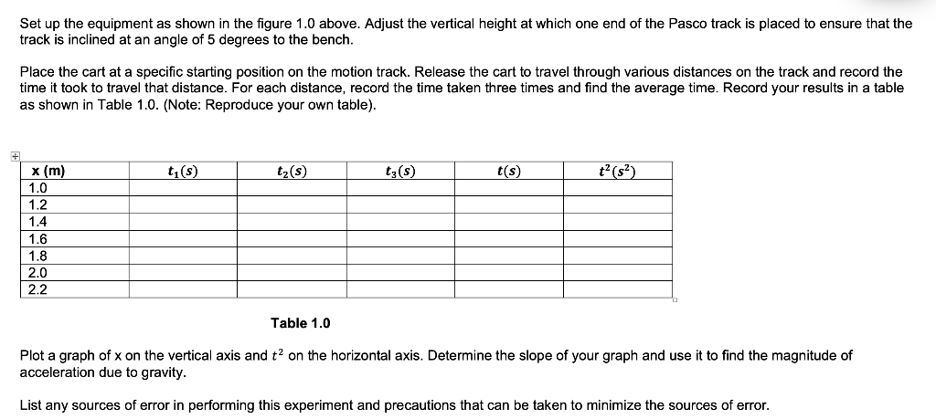 Adjustable Vertical Mount Motion Cart Pasco Track | Chegg.com