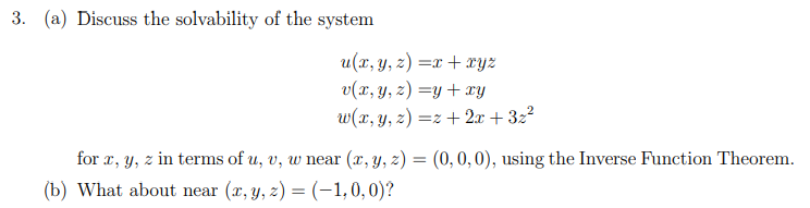 Solved 3. (a) Discuss the solvability of the system | Chegg.com