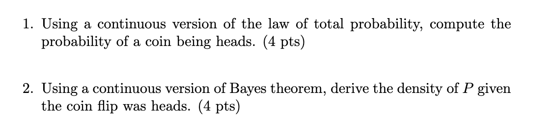 Solved 2 Bayes rule applied to continuous random vari- ables | Chegg.com