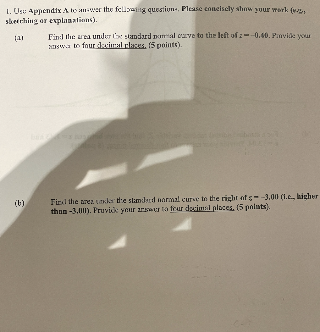 Solved 1. Use Appendix A to answer the following questions. | Chegg.com