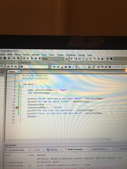 Solved Code: Blocks 17.12 roject Build Debug Fortran wxSmith | Chegg.com