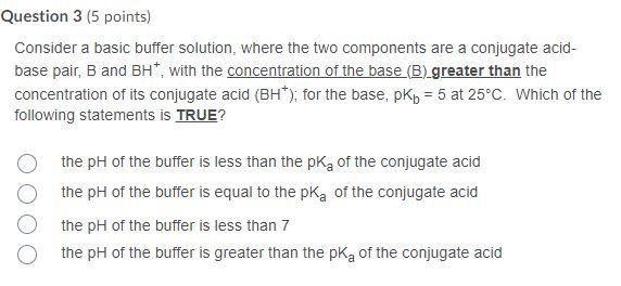 Solved Question 3 (5 points) Consider a basic buffer | Chegg.com